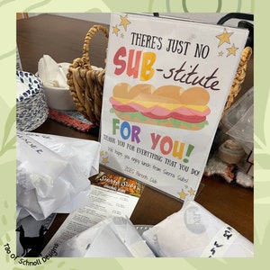 Sub-stitute Sandwich Teacher Appreciation - Etsy