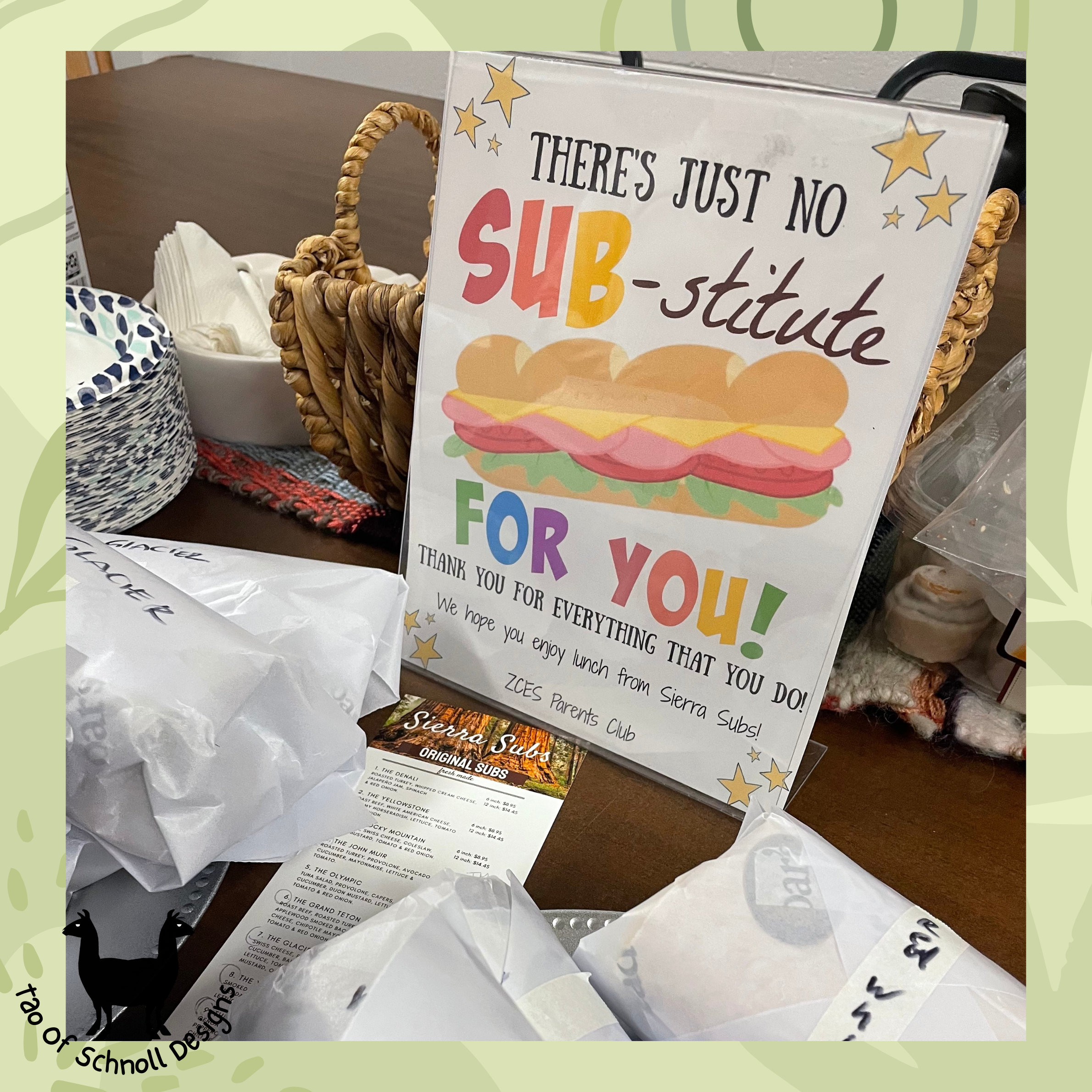 Sub-stitute Sandwich Teacher Appreciation - Etsy