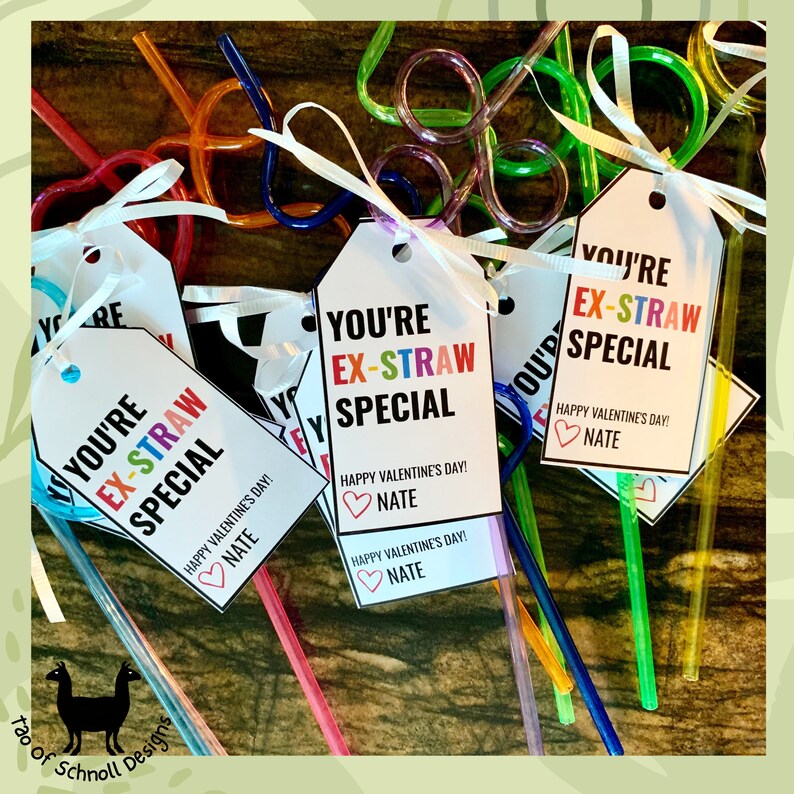 Ex-straw Special Valentine Tag - Etsy