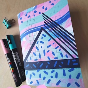 80s Notebook Print 80s Print Pastel Notebook Grid Notebook - Etsy