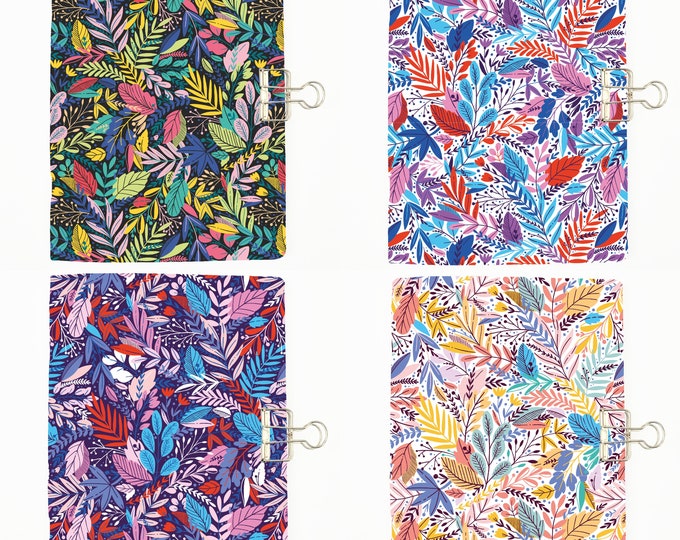 Set of 4 Tropical Leaves Notebook Insert Choice of Paper Pattern Lined ...
