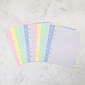 Pastel Rainbow All Sizes PRINTED AND PUNCHED B6 Personal Filofax Paper ...