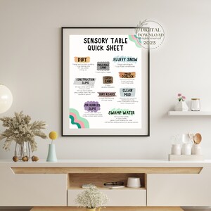 Sensory Table Poster Digital Download Hands on Learning Playroom - Etsy