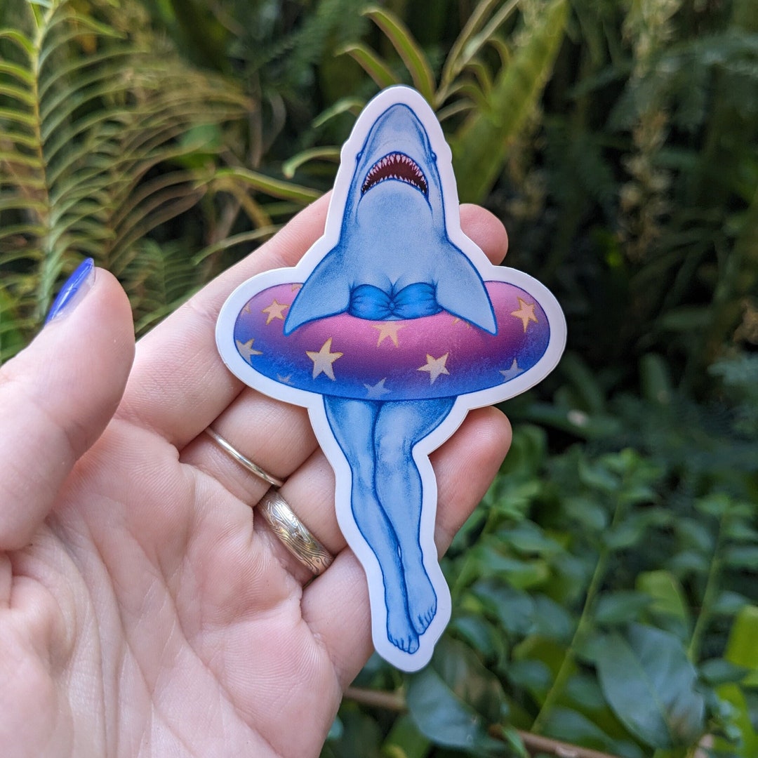 Sharkmaid Sticker | Reverse Mermaid Shark - Etsy
