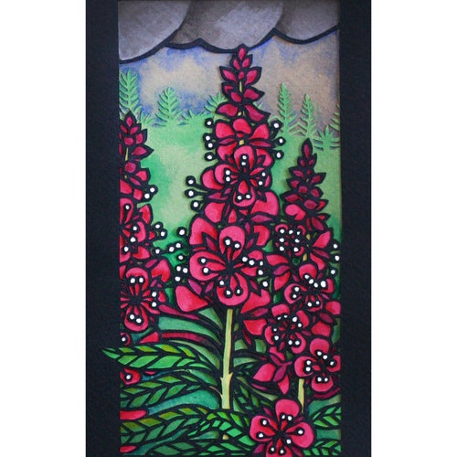 Fireweed Flower Glass Mosaic - Etsy