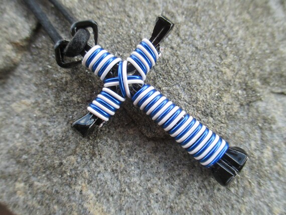 Items similar to NAIL CROSS NECKLACE Unique, Black Nails, Pick 2 ...