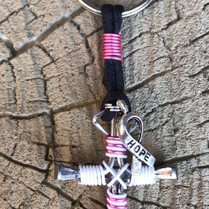 Breast Cancer Awareness KEYCHAINS~~ With Ribbon HOPE CHARM~~ ~~ Great ...
