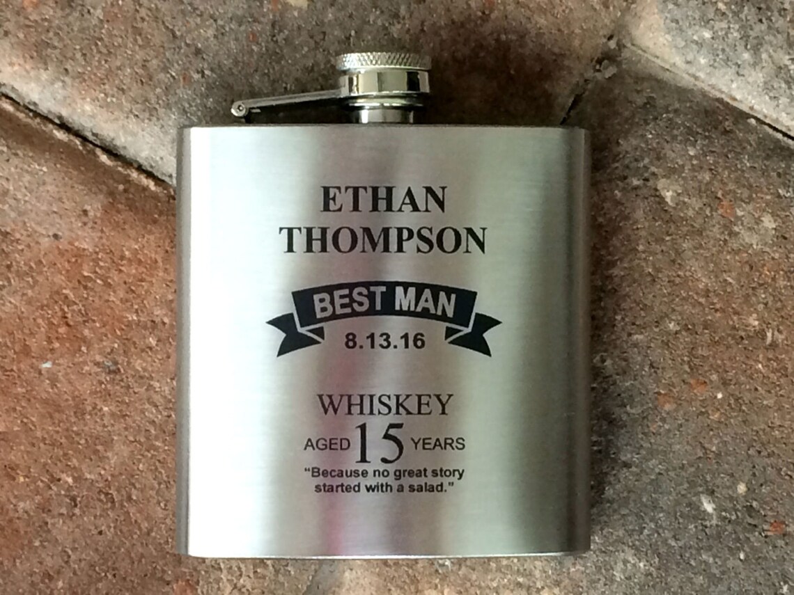 Set of 6 Flask Gift Set Personalized Flask Custom Flask - Etsy