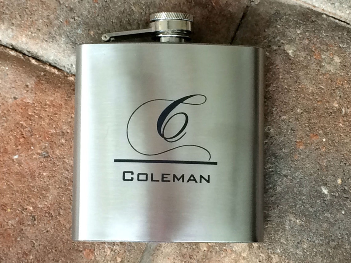 Set of 6 Flask Gift Set Personalized Flask Custom Flask - Etsy