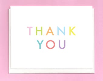 Colorful thank you | Etsy