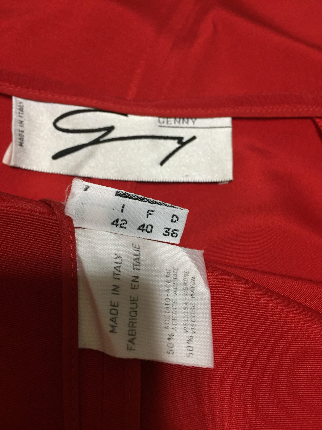 Vintage GENNY Red Bell Bottom Pant Suit With Floor Length Coat - Etsy