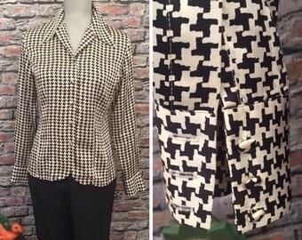 Houndstooth Blouse | Etsy