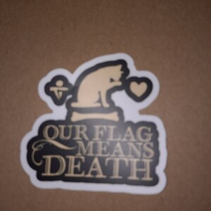 Our Flag Means Death Cat Logo Sticker - Etsy