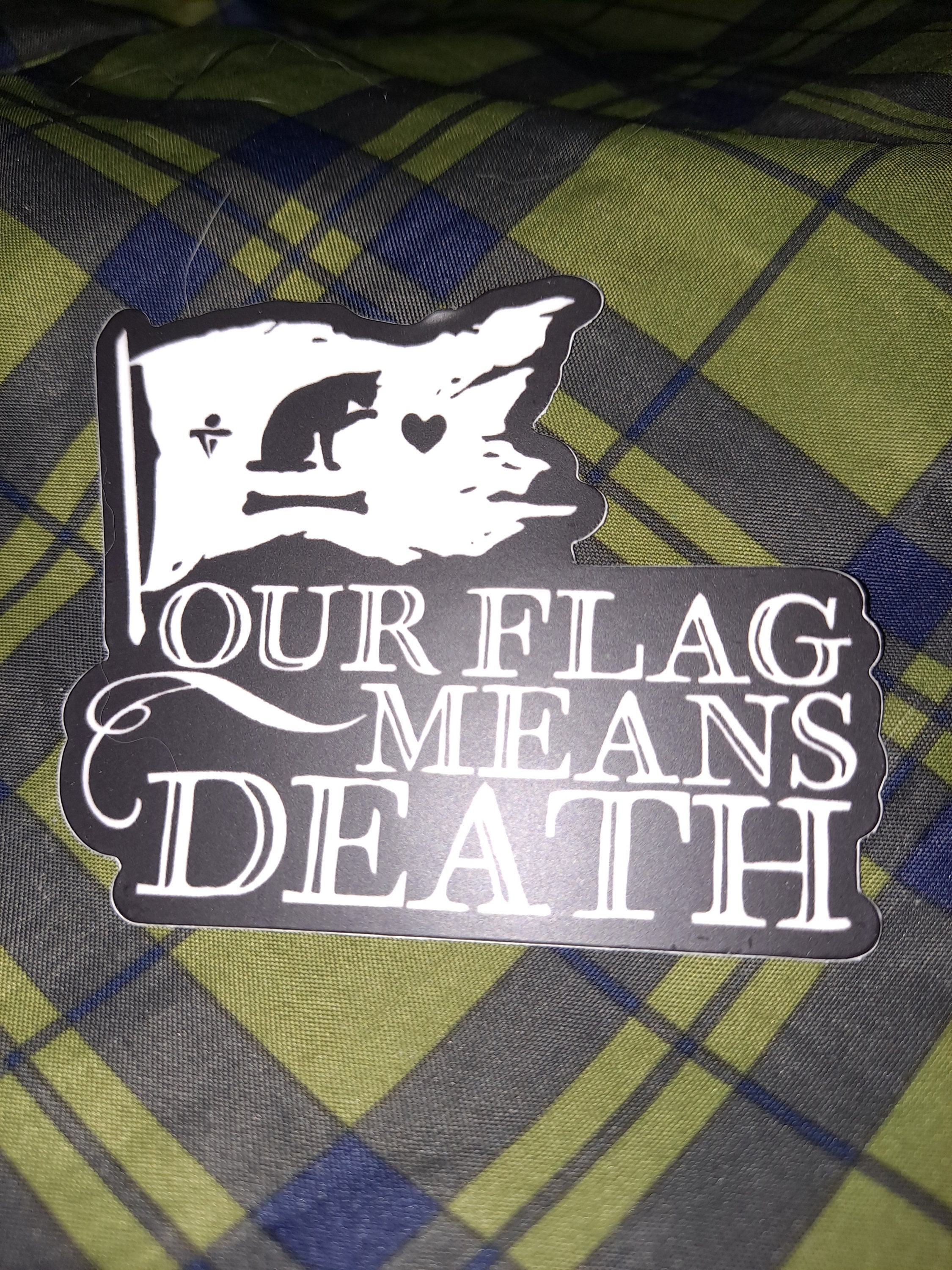Our Flag Means Death Cat Logo Sticker Black and White - Etsy