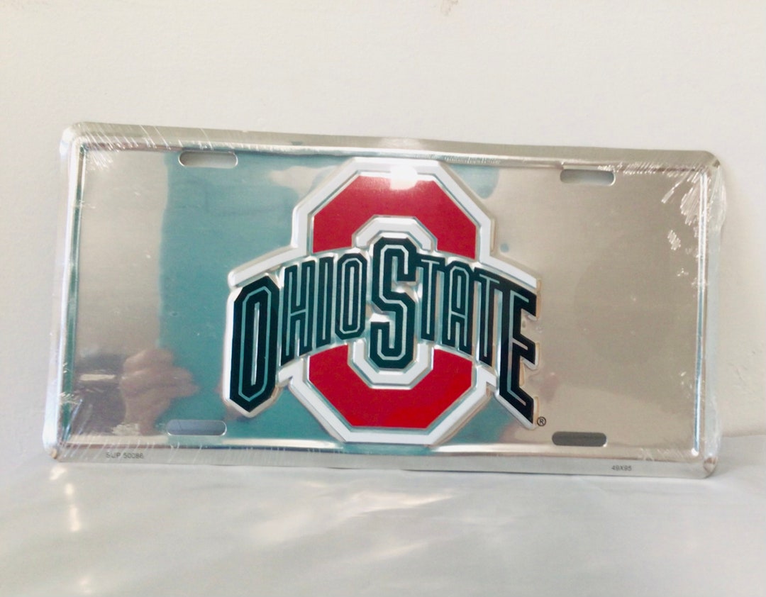 Ohio State License Plate-buckeye Ohio State License Plate Silver and ...