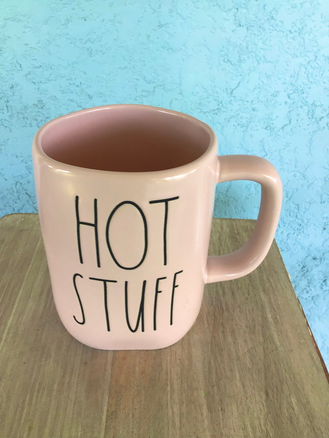 Rae Dunn HOT STUFF Mug Coffee pink Tea Cup Mug Hot Cocoa Mug - Etsy