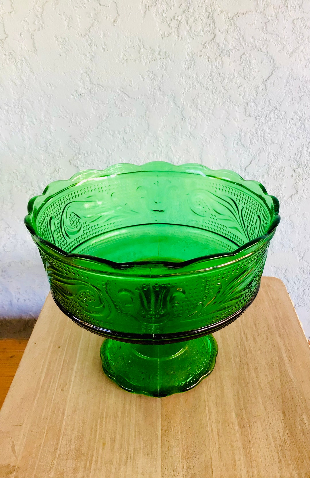 Emerald Green Compote Candy Dish-e O Brody Company Cleveland ...