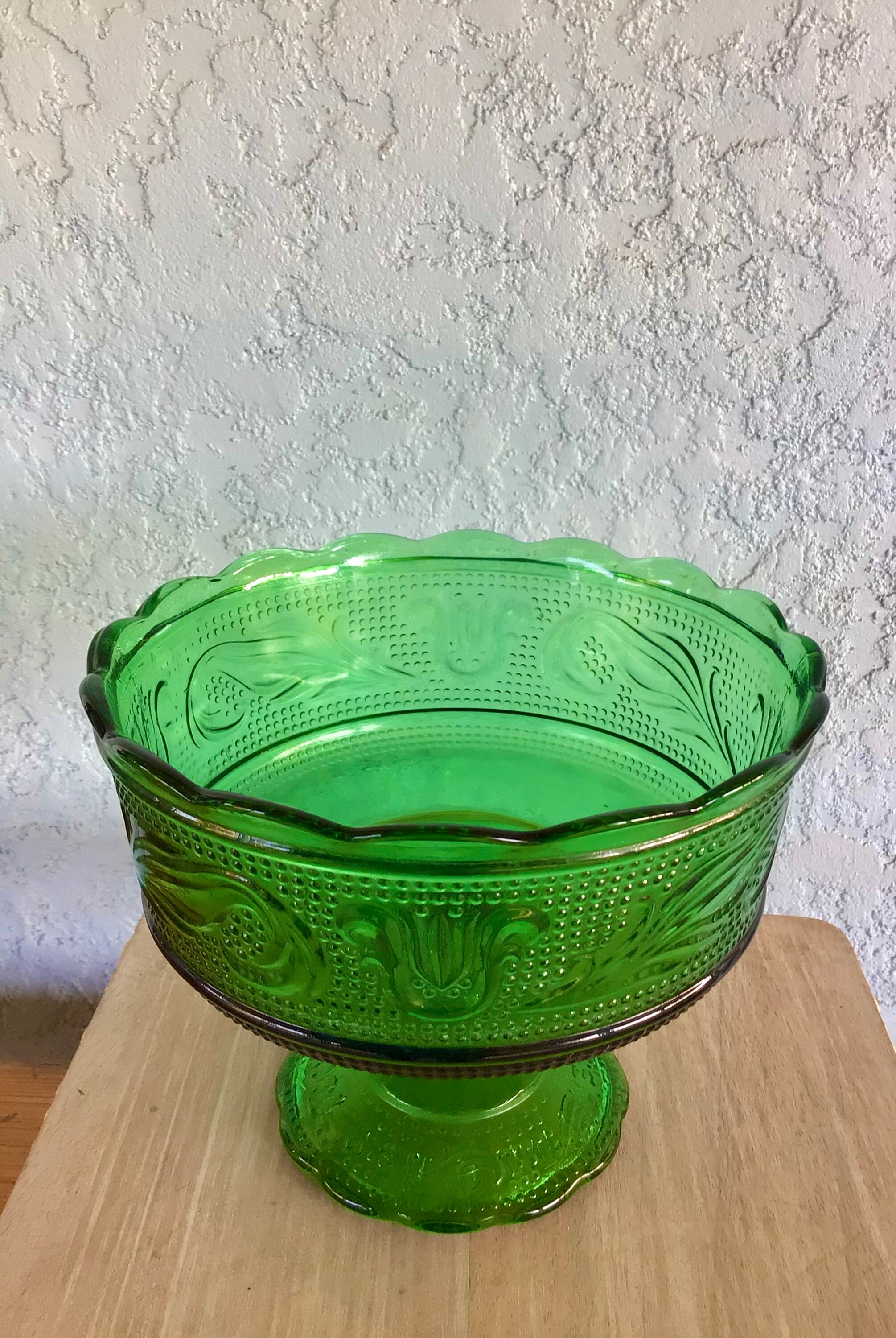 Emerald Green Compote Candy Dish-e O Brody Company Cleveland - Etsy