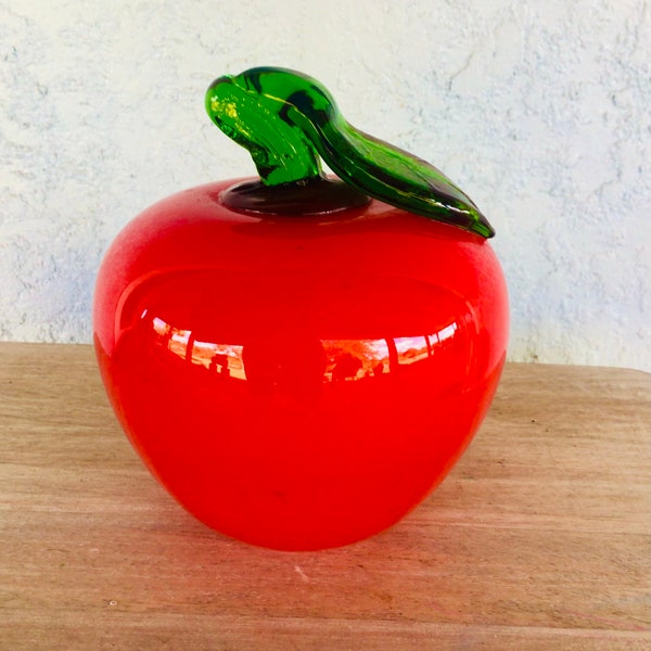 Murano Glass Apple - Etsy
