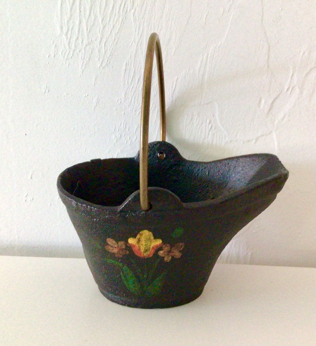Miniature Cast Iron Bucket With Handle farm House Decor-miniature Town ...