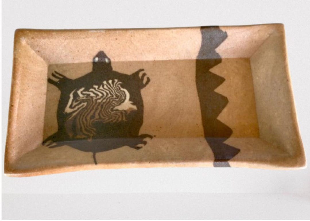 Pottery Tray Turtle Pottery Tray-decrotive Turtle Tray-turtle Lover ...