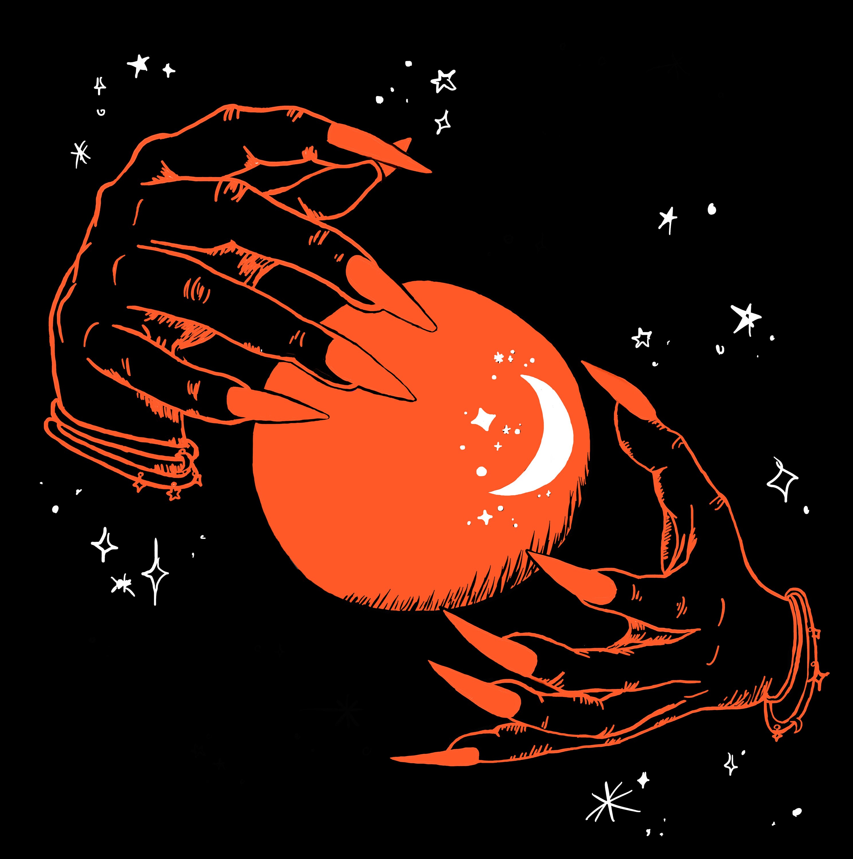 GLOSSY Psychic Crystal Ball Art Print Gothic Macabre | Etsy