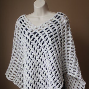 Open Weave Crochet Poncho Pattern, Crochet Poncho Pattern, Boho Poncho ...