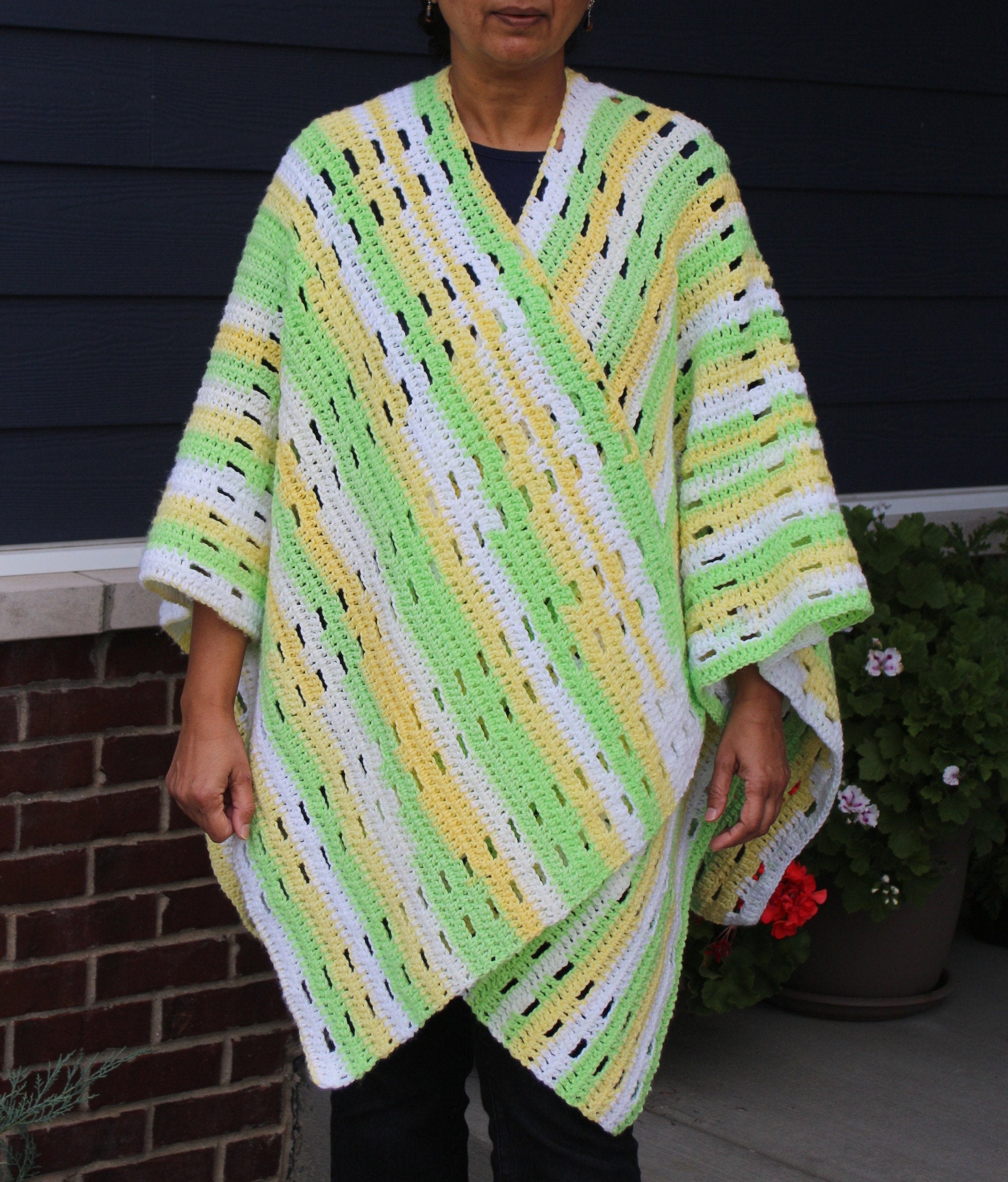 Cozy Ruana Pattern Crochet Ruana Pattern Shawl Pattern - Etsy