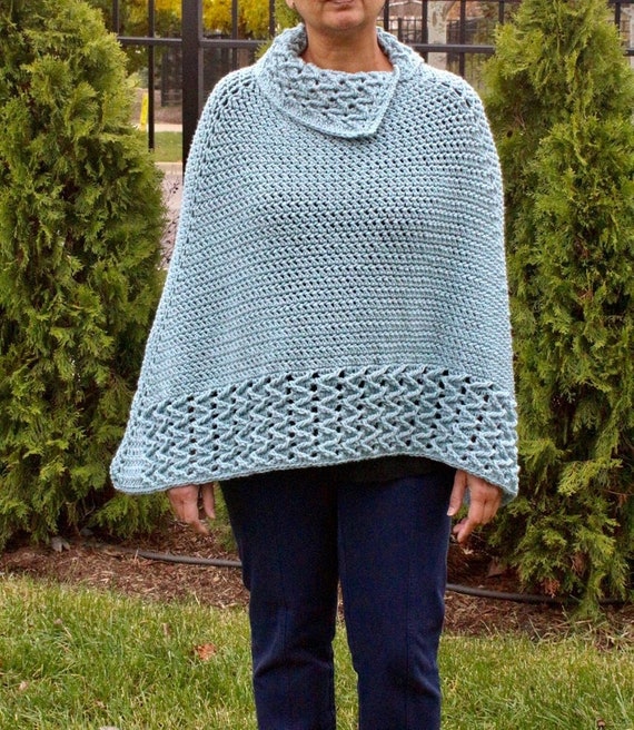 Multi Texture Crochet Poncho Pattern Crochet Poncho Pattern | Etsy