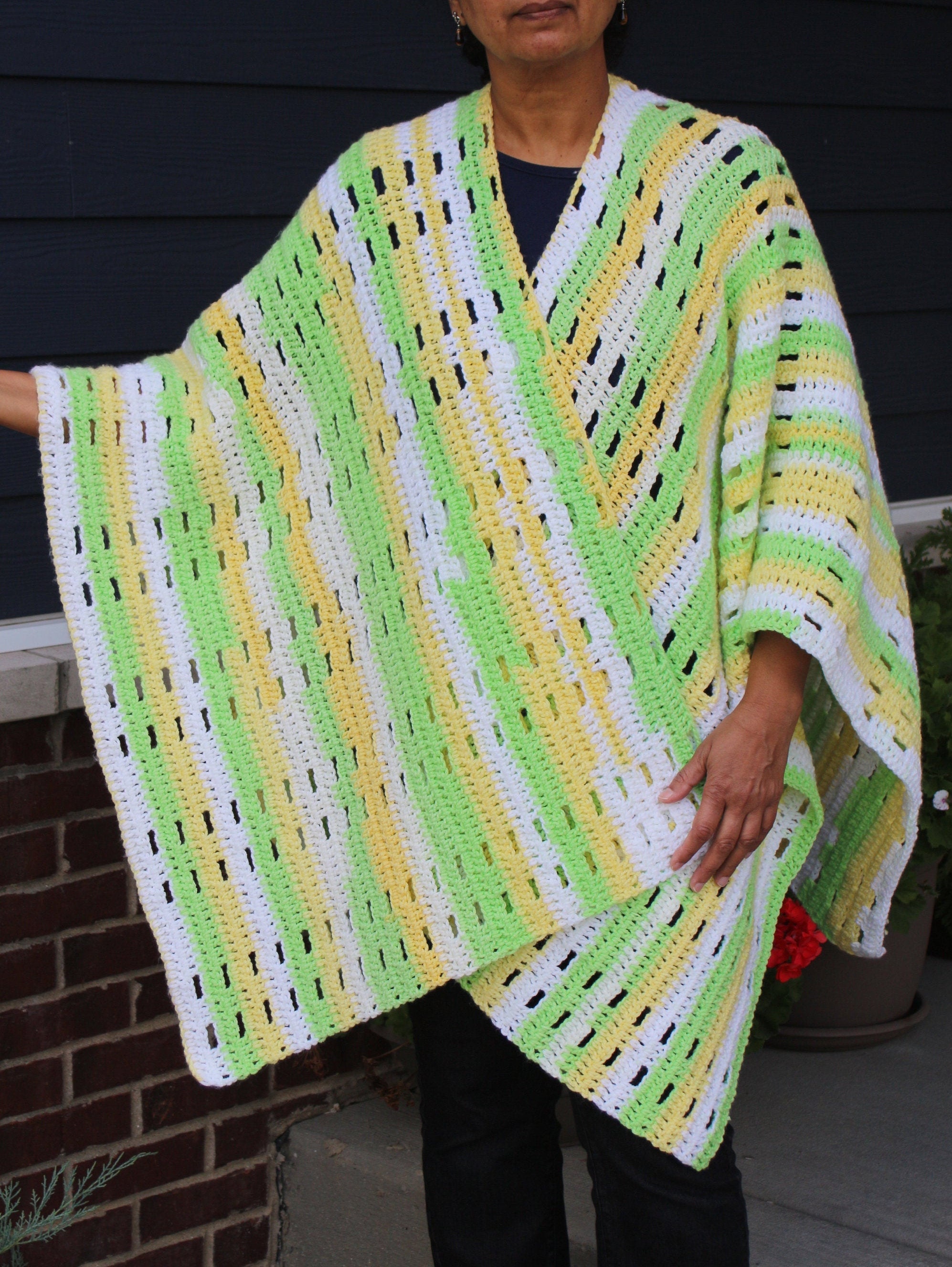 Cozy Ruana Pattern, Crochet Ruana Pattern, Shawl Pattern, Instant ...