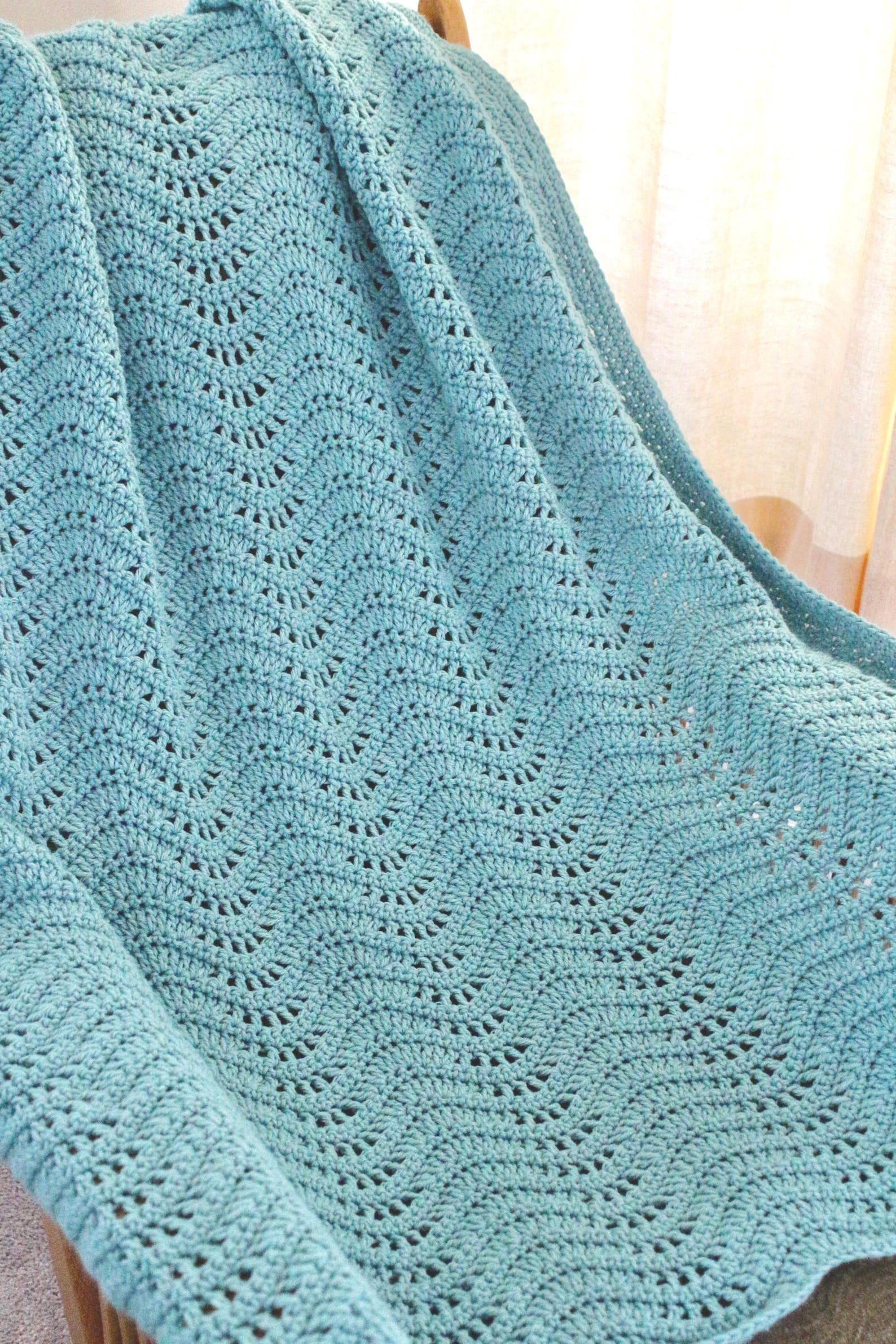 Lightweight Lacy Blanket Pattern, 7-sizes, W/video, Throw Pattern ...