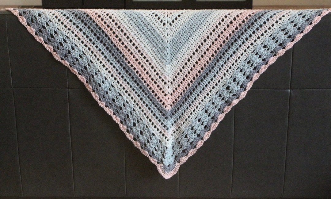 Triangular Crochet Shawl Pattern, Shawl Pattern, Wrap Pattern, Crochet ...