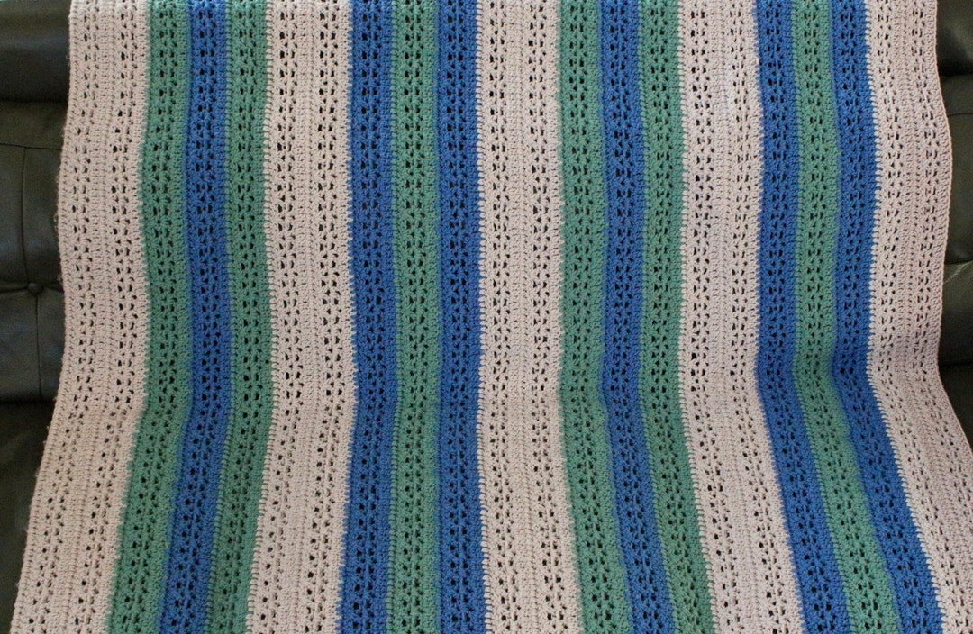 Easy Multicolor Throw Pattern, Blanket Pattern, Crochet Pattern, Afghan ...