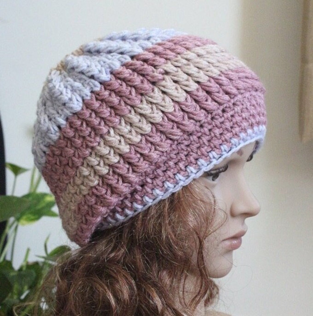 Ribbed Beauty Crochet Cap Pattern, Crochet Cap Pattern, Crochet Beanie ...