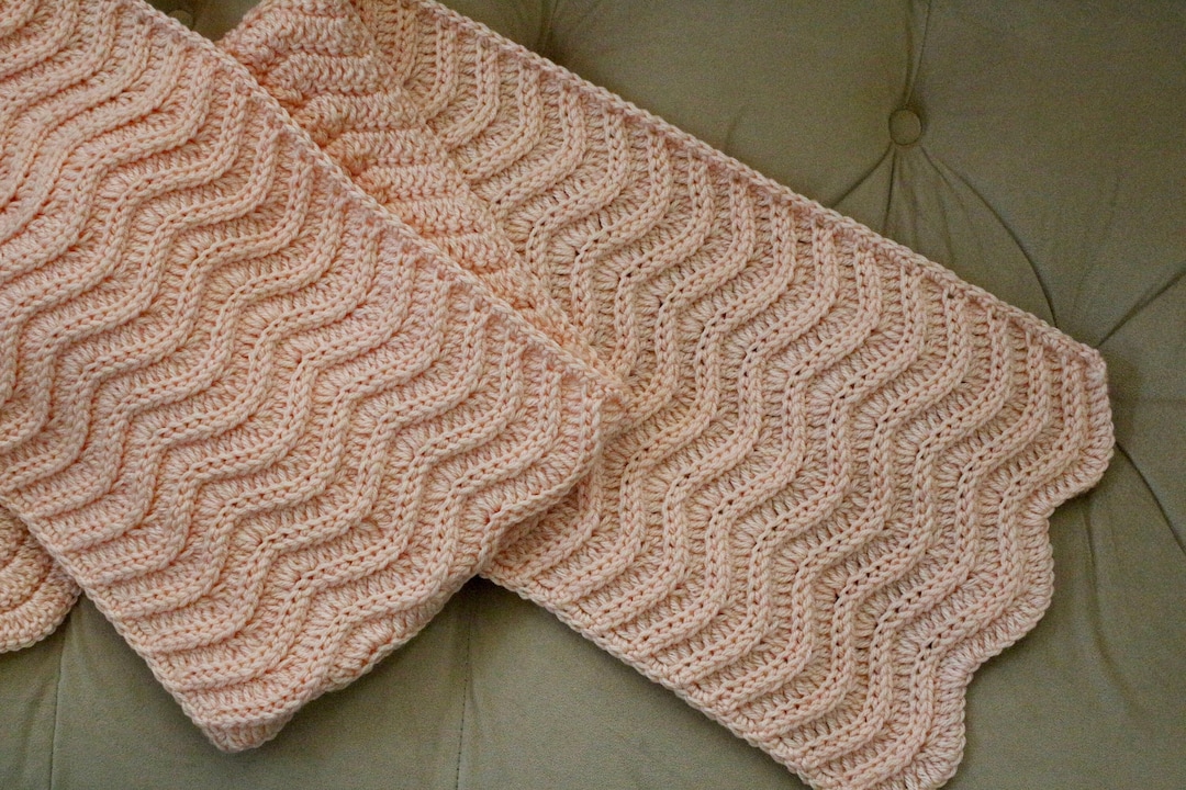 Ribbed Wave Scarf Pattern, Crochet Scarf Pattern, Scarf Pattern ...
