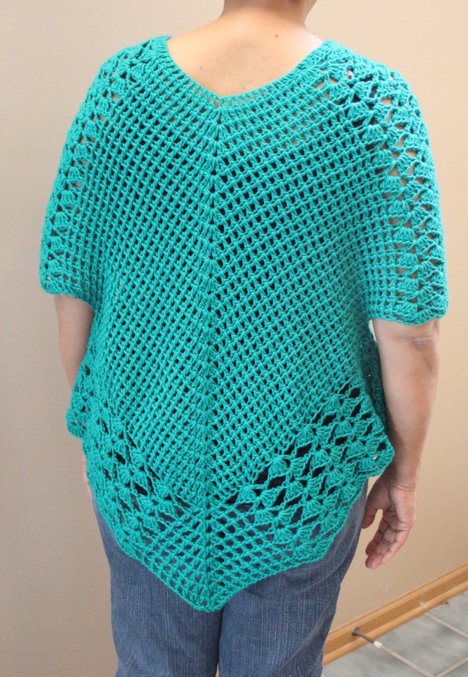 Crochet Poncho Top Pattern Poncho Top Pattern Crochet Poncho - Etsy
