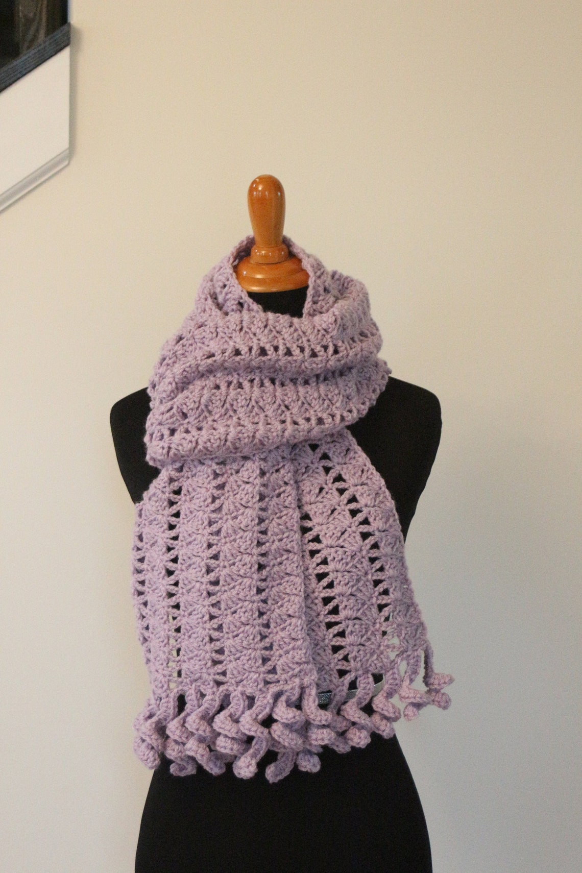 Spiral Edge Crochet Scarf Pattern Crochet Scarf Pattern - Etsy