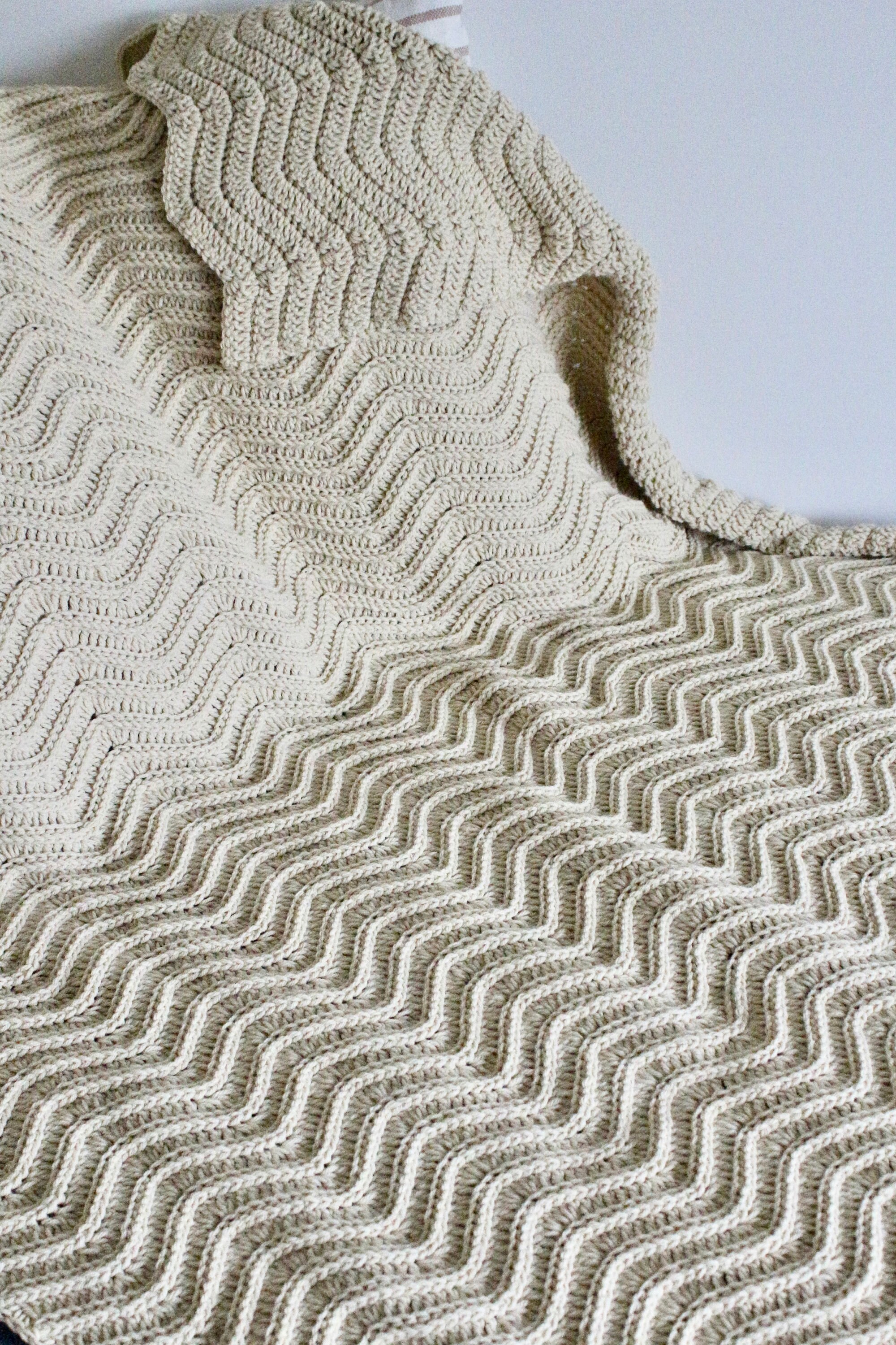Modern Ribbed Throw Pattern 3-sizes Crochet Blanket Pattern - Etsy