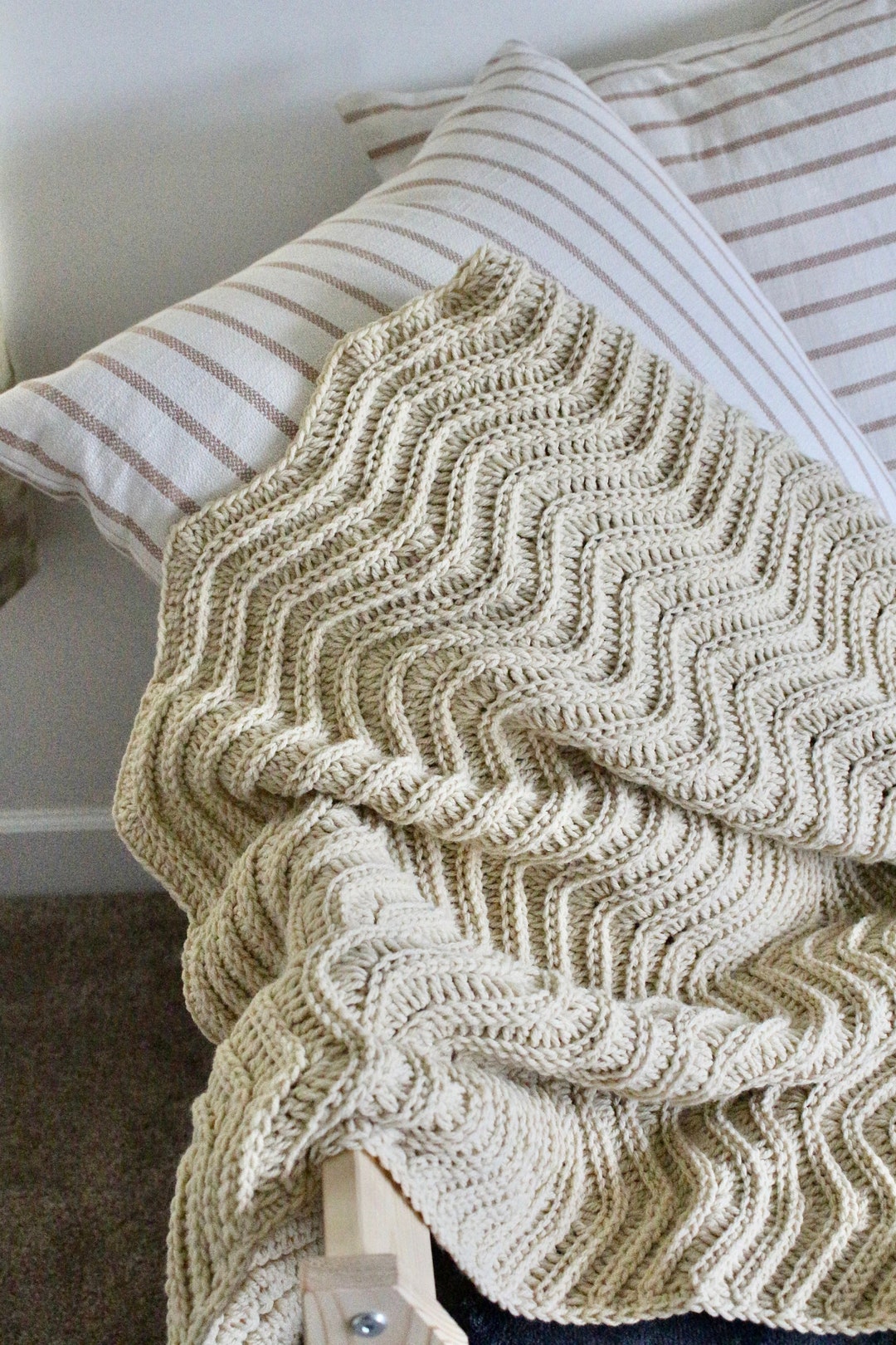 Modern Ribbed Throw Pattern, 3-sizes, Crochet Blanket Pattern, Afghan ...