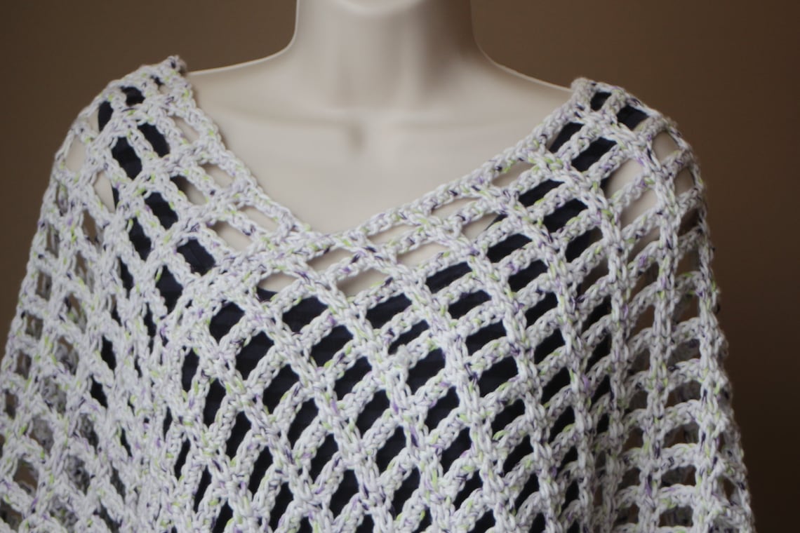 Open Weave Crochet Poncho Pattern Crochet Poncho Pattern | Etsy Canada