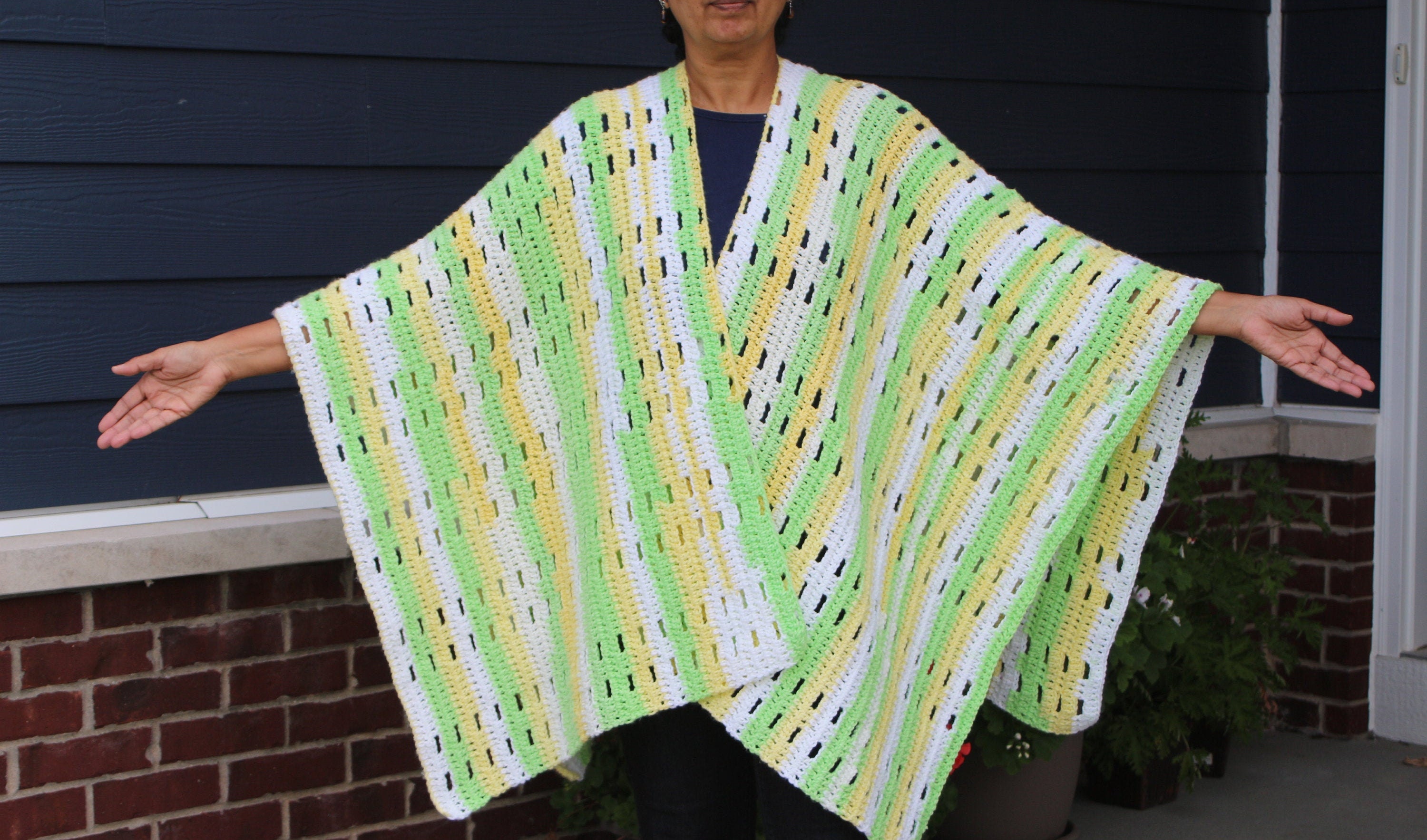 Cozy Ruana Pattern, Crochet Ruana Pattern, Shawl Pattern, Instant ...