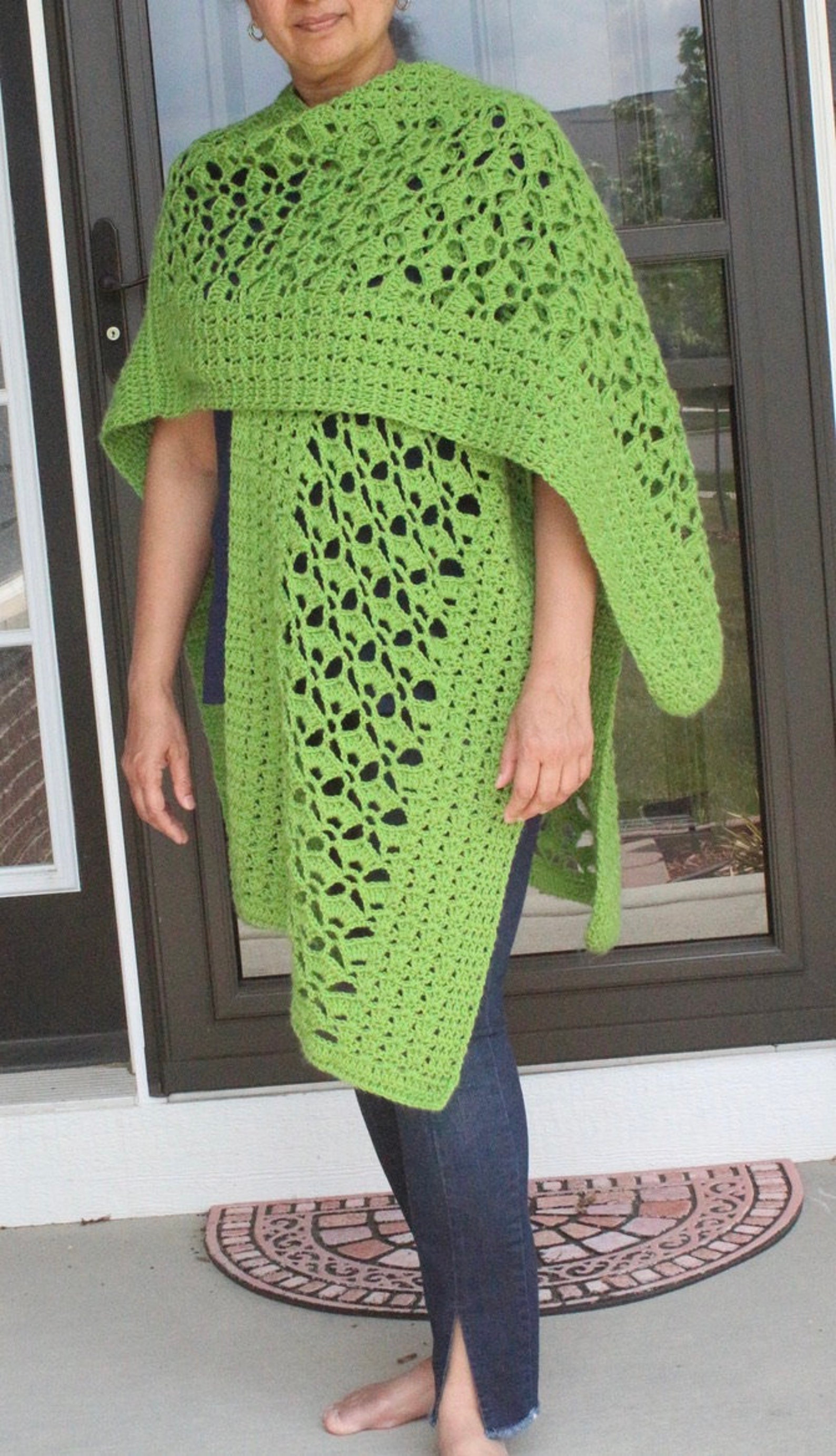 Meadows Crochet Ruana Pattern Crochet Ruana Pattern Shawl - Etsy