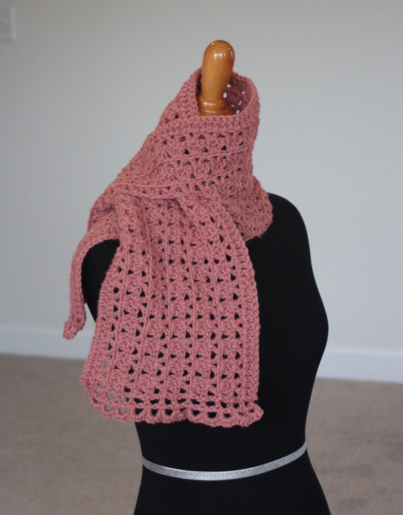 Simple Keyhole Scarf Pattern Crochet Scarf Pattern Scarf - Etsy