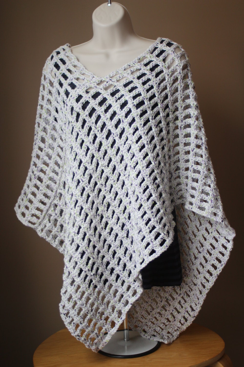 Open Weave Crochet Poncho Pattern Crochet Poncho Pattern - Etsy