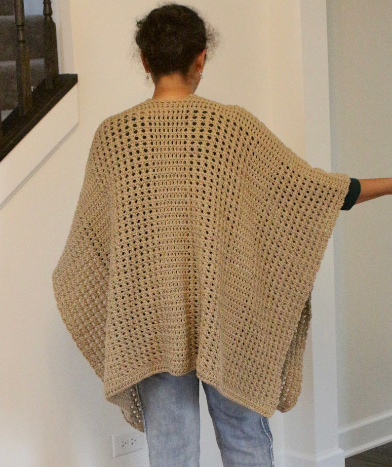 Simple&easy Ruana Pattern, Crochet Ruana Pattern, Shawl Pattern ...
