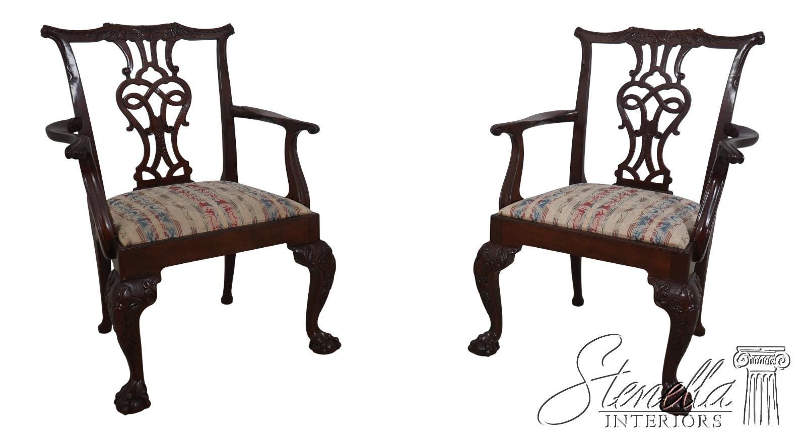 70900: Pair BAKER Ball & Claw Rococo Mahogany Armchairs - Etsy