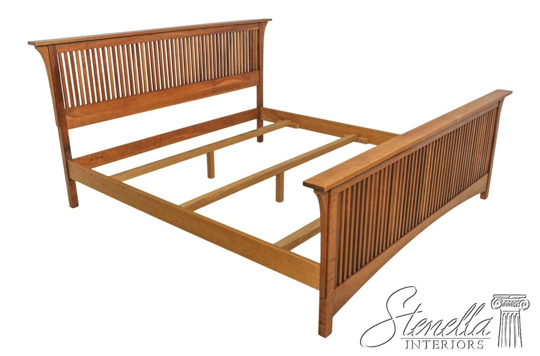 58830EC: STICKLEY Mission Style Cherry King Size Bed - Etsy