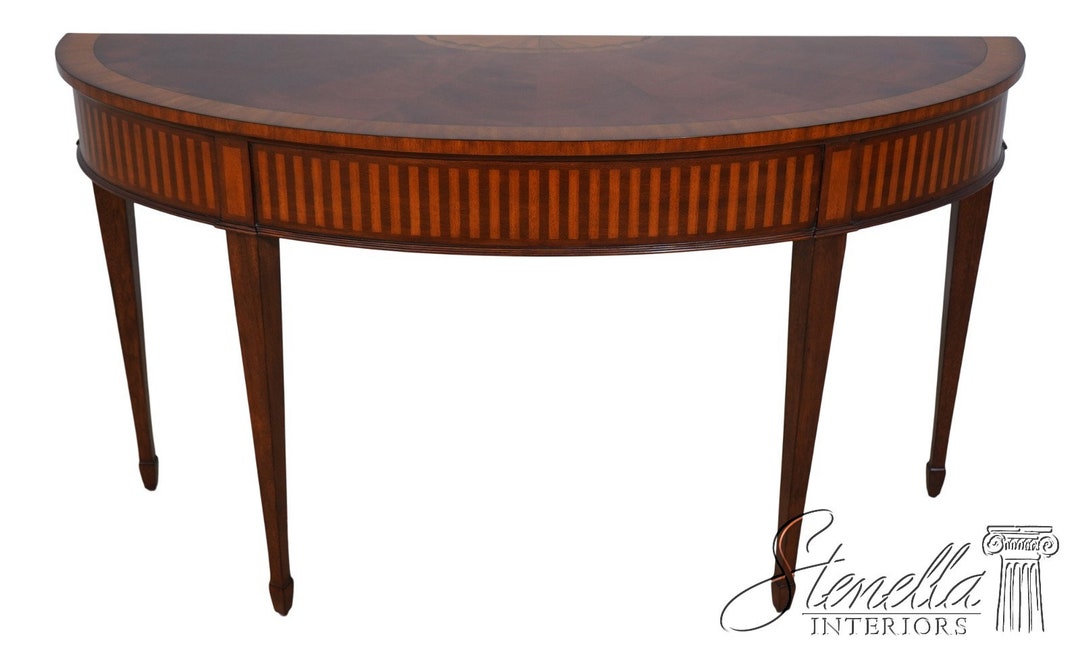 L61950EC: ETHAN ALLEN Inlaid Mahogany Federal Console Table - Etsy