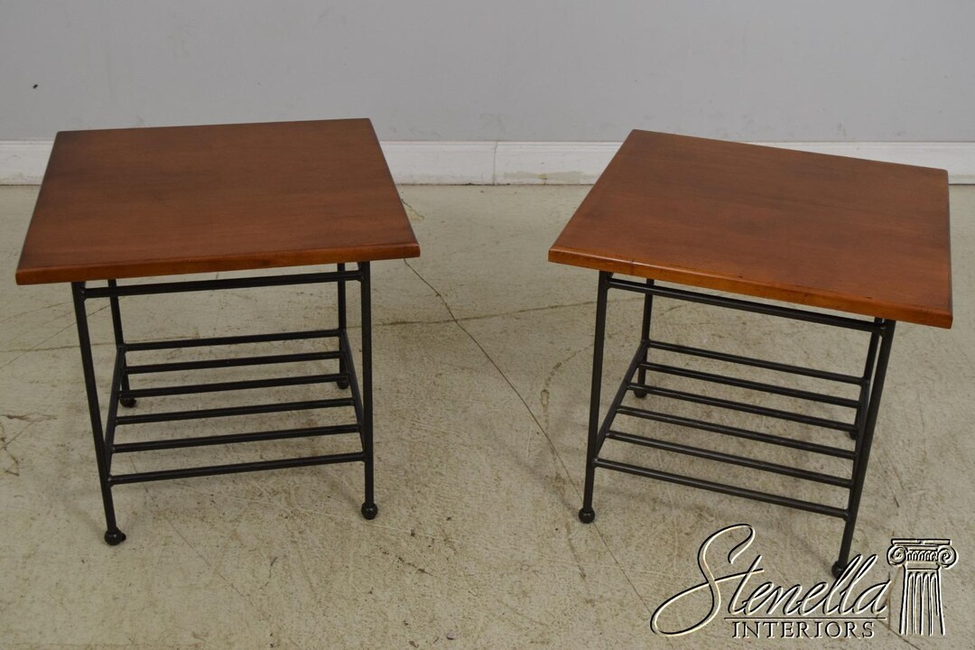 65239EC: Pair STICKLEY Charleston Forge Cherry End Tables - Etsy