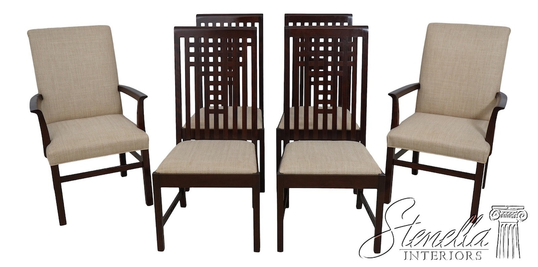 L61631EC: Set of 6 STICKLEY Modern Arts & Crafts Dining Room Chairs - Etsy